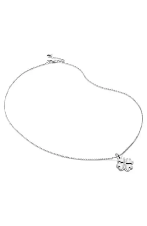 Monica Vinader Clover Pendant Necklace - Silver