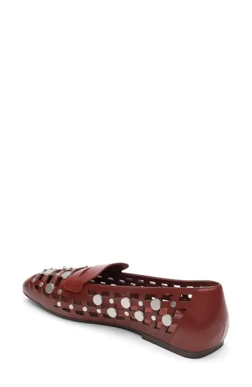 Ash Bali Studded Cutout Loafer - Marsala