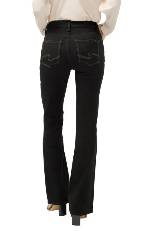 SILVER JEANS CO. Avery High Waist Slim Bootcut Jeans - Black