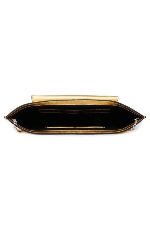 BEHNO Nadia Leather Clutch - Gold
