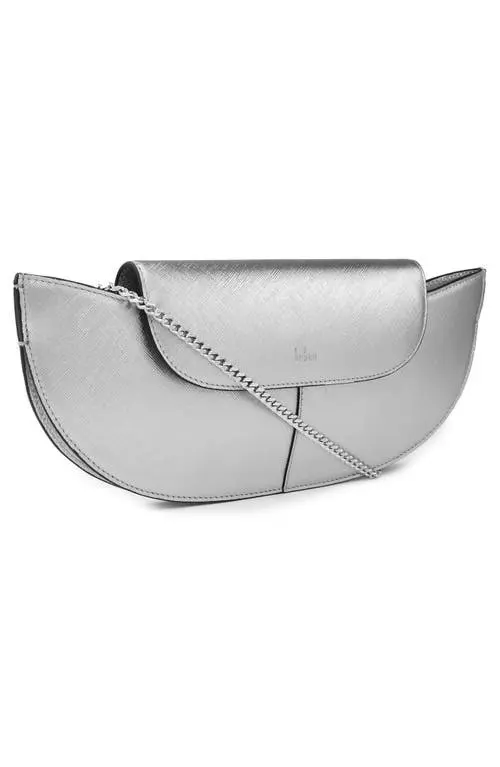 BEHNO Nadia Leather Clutch - Silver