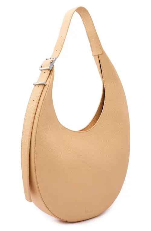 BEHNO Large Ina Crescent Shoulder Bag - Peach