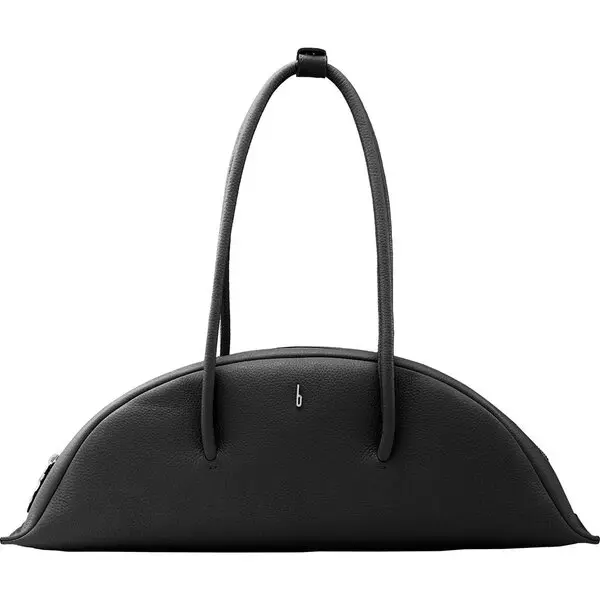 BEHNO Laverne Leather Bowler Bag - Black