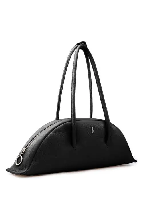 BEHNO Laverne Leather Bowler Bag - Black