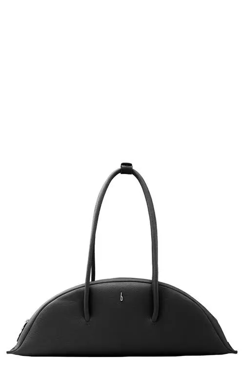 BEHNO Laverne Leather Bowler Bag - Black
