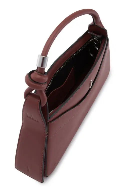 BEHNO Melina Leather Satchel - Brick