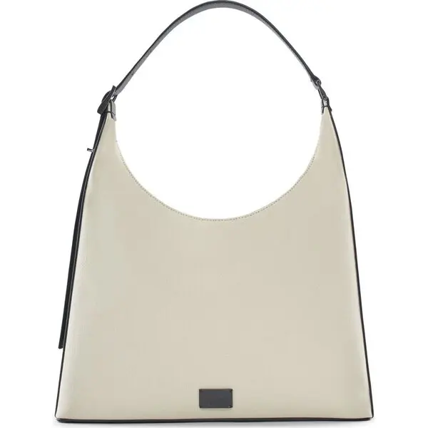BEHNO Canvas Shoulder Bag - Sand/black