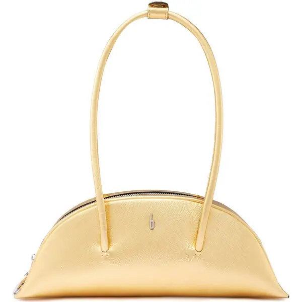 BEHNO Mini Laverne Leather Bowler Bag - Gold