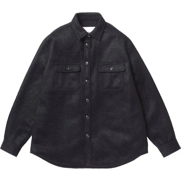 VOWELS Double Pocket Shirt Jacket - Black