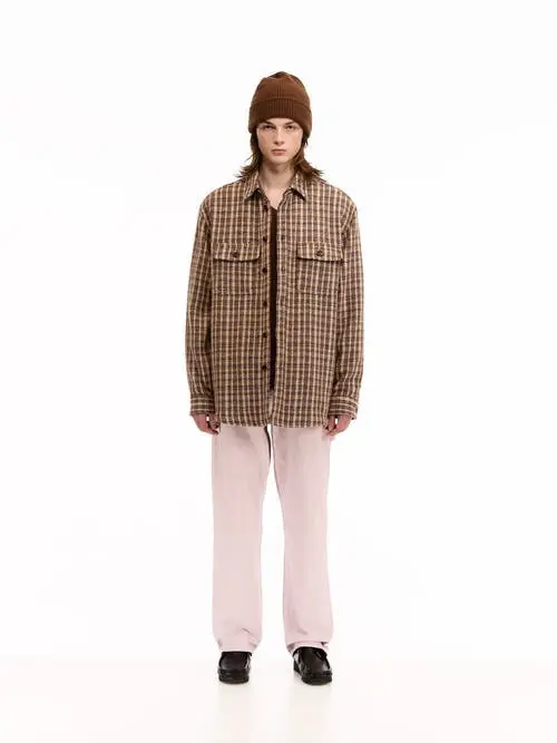 VOWELS Double Pocket Shirt Jacket - Mini Check