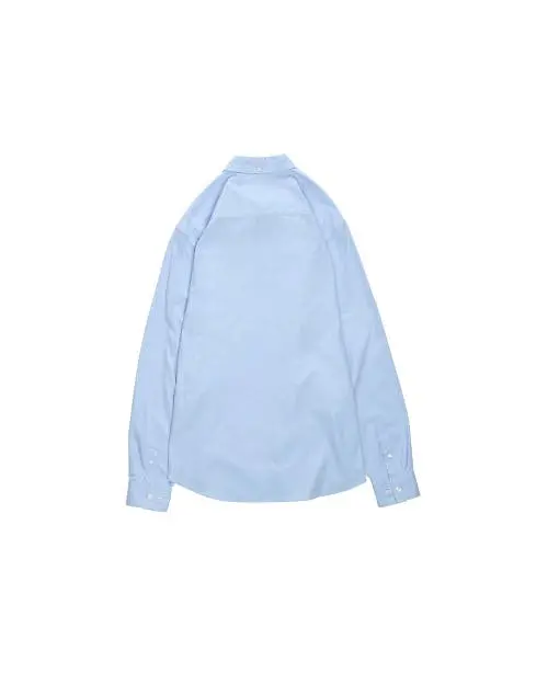 VOWELS Cashmere Button Down Shirt - Light Blue