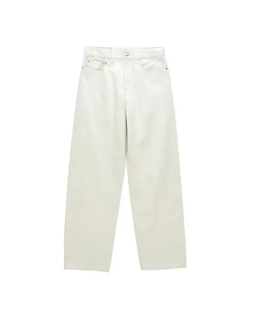 VOWELS Baggy Selvedge Denim Jeans - Ivory