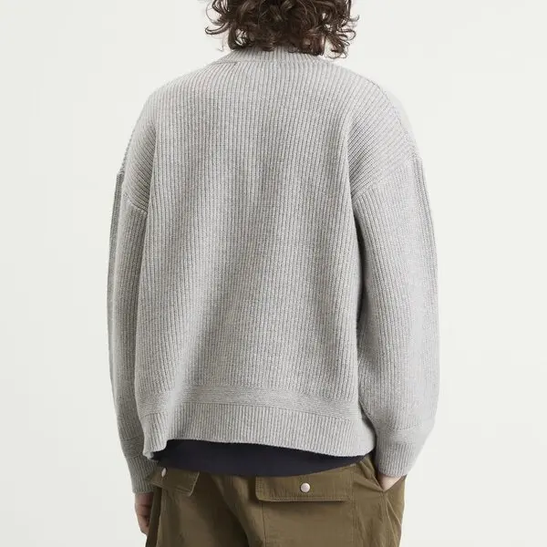 FRIZMWORKS Wool Deck Zip Cardigan - Light Gray