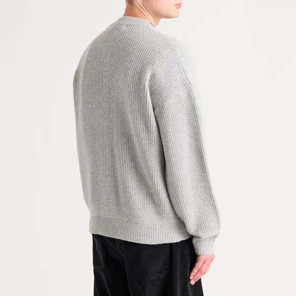 FRIZMWORKS Wool Deck Zip Cardigan - Light Gray