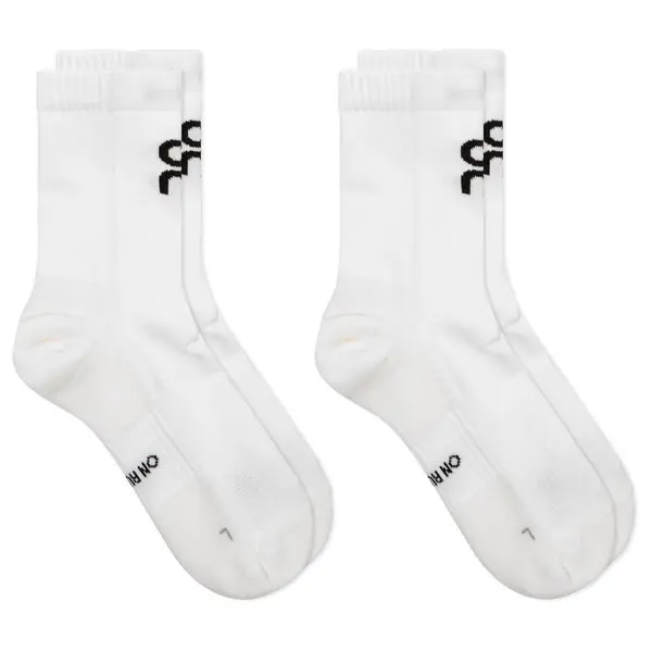 On Core Run High Socks 2p - White