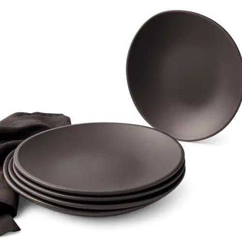 GHARYAN STONEWARE Organic Shaped Dinnerware Dadasi - Matte Black
