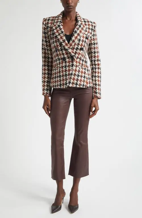 L'Agence Marie Houndstooth Double-breasted Blazer