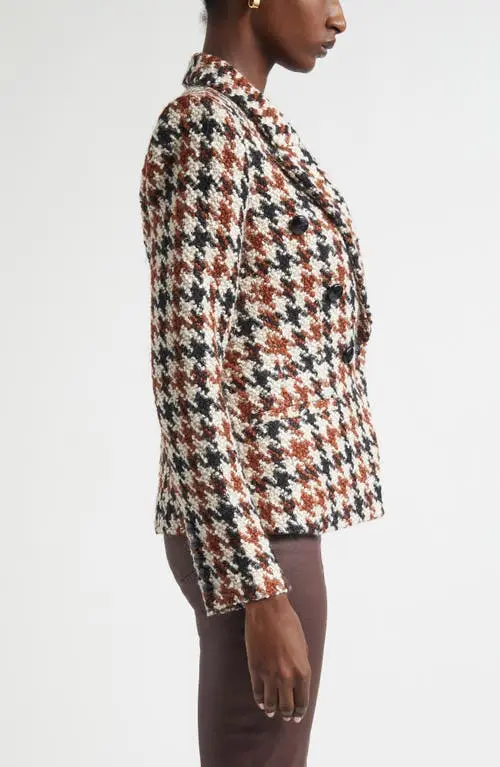 L'Agence Marie Houndstooth Double-breasted Blazer