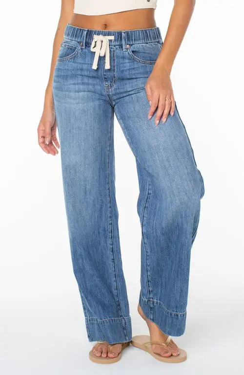 Roxy Finley Wide Leg Drawstring Jeans - Zone Out