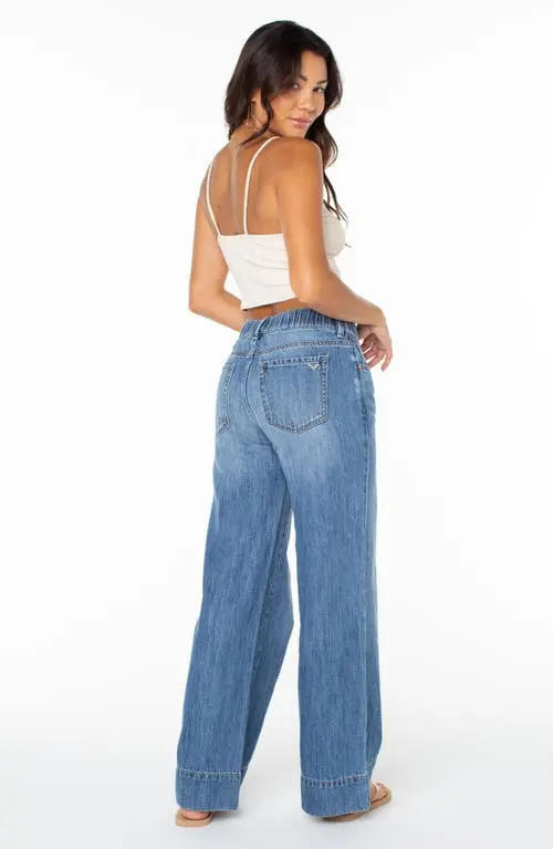 Roxy Finley Wide Leg Drawstring Jeans - Zone Out