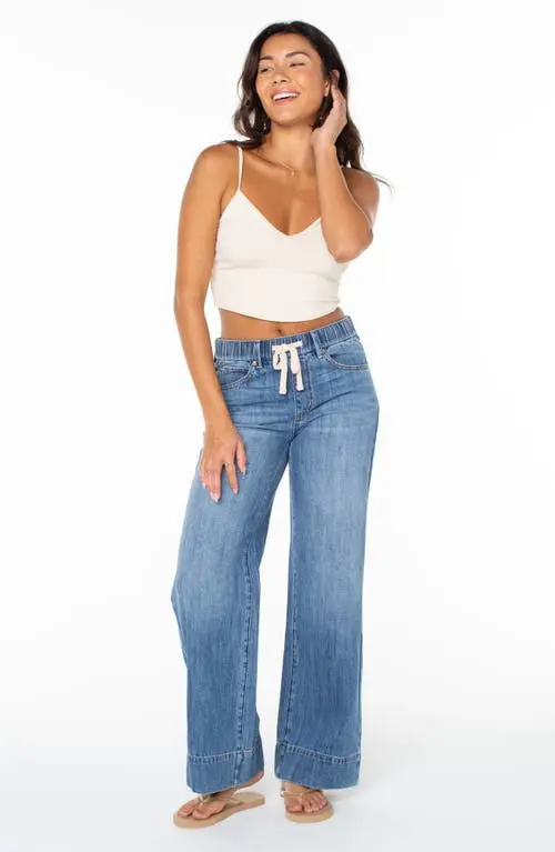 Roxy Finley Wide Leg Drawstring Jeans - Zone Out