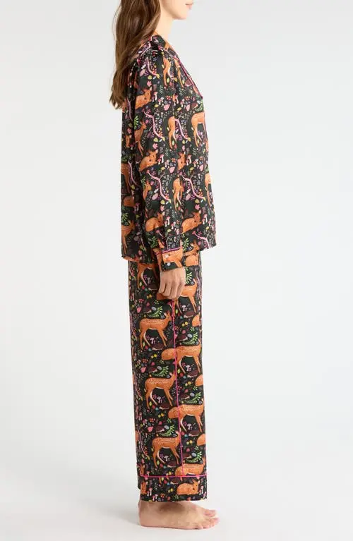 KAREN MABON Flora & Fawns Long Sleeve Pajamas
