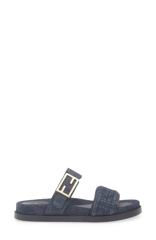 Fendi Footbed Slide Sandal - Blue