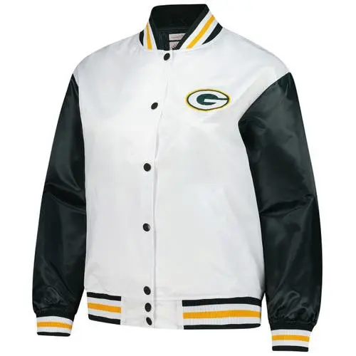 Mitchell & Ness Green Bay Packers Full-snap Satin Jacket