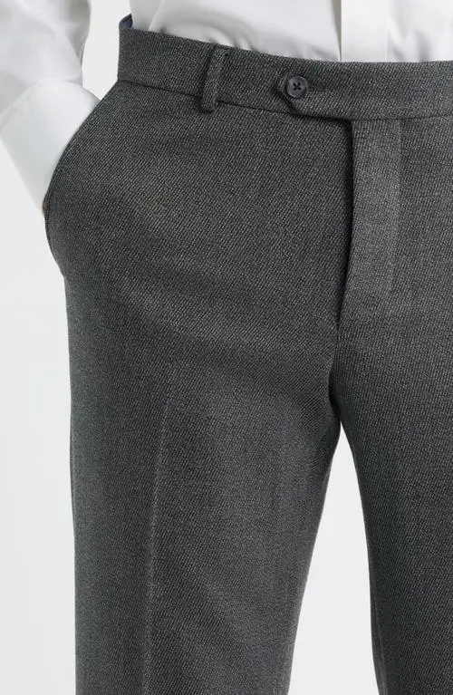 Berle Covert Stretch Worsted Wool Twill Dress Pants