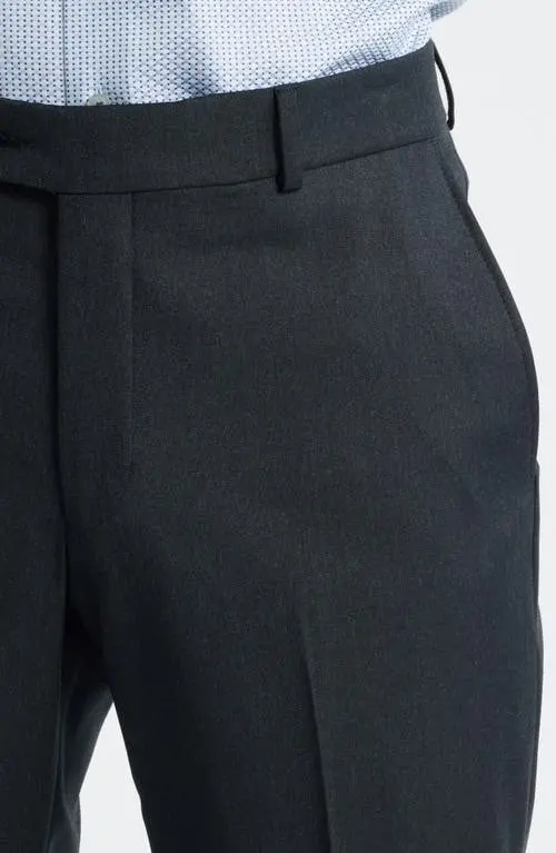 Berle Flat-front Straight-leg Twill Dress Pants
