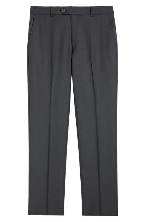 Berle Flat-front Straight-leg Twill Dress Pants
