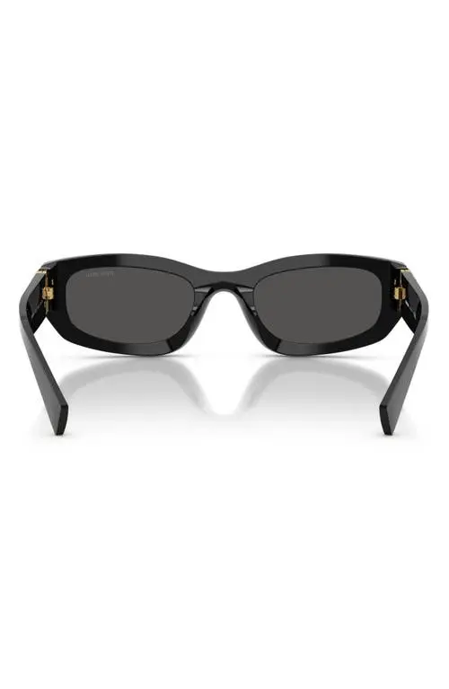 Miu Miu 53mm Irregular Sunglasses - Black/dark Grey