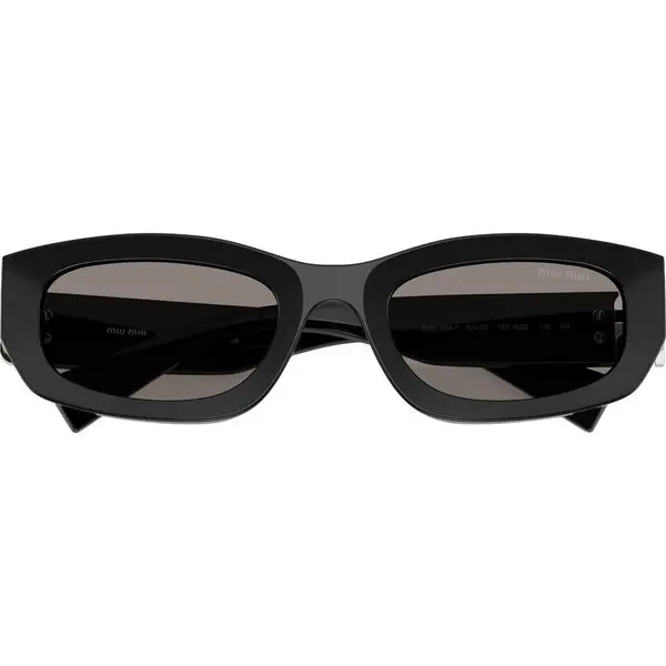 Miu Miu 53mm Irregular Sunglasses - Black/grey