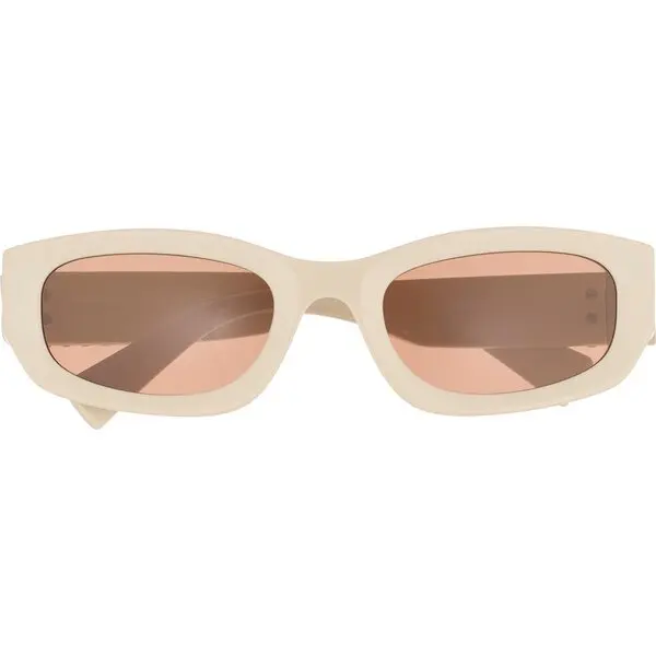 Miu Miu 53mm Irregular Sunglasses - Milk/brown