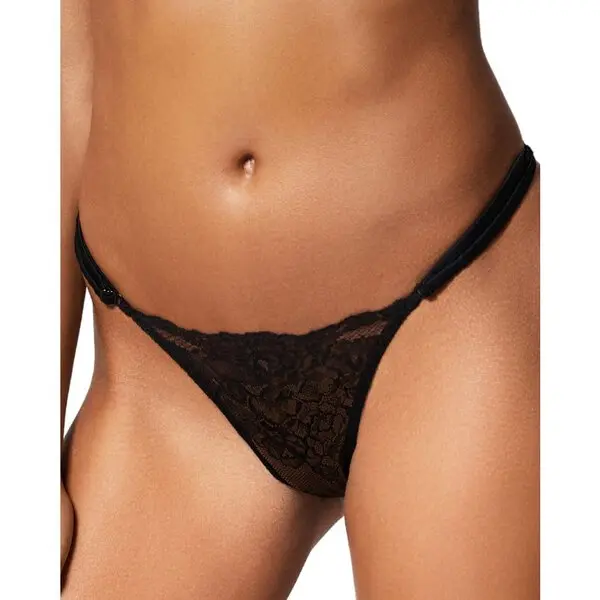 Kiki De Montparnasse Eloise Stretch Lace Panty - Black