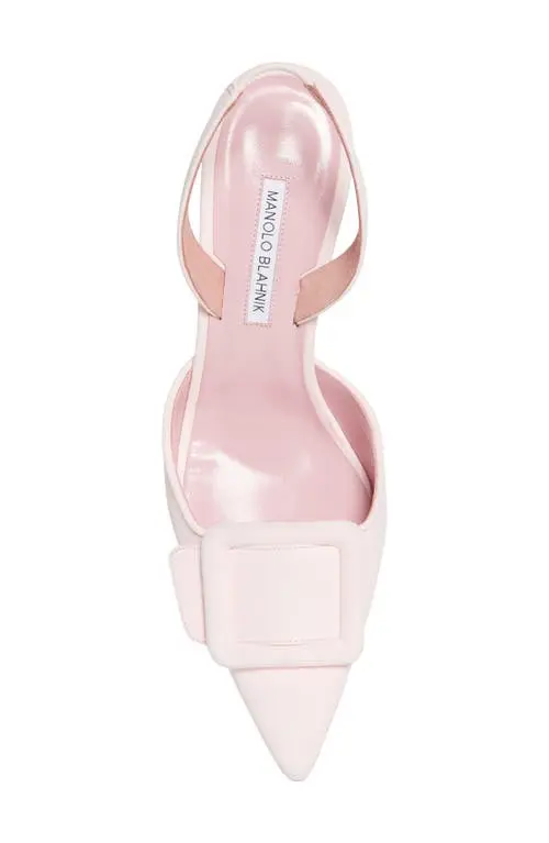 Manolo Blahnik Maysli Buckle Slingback Pump - Light Pink