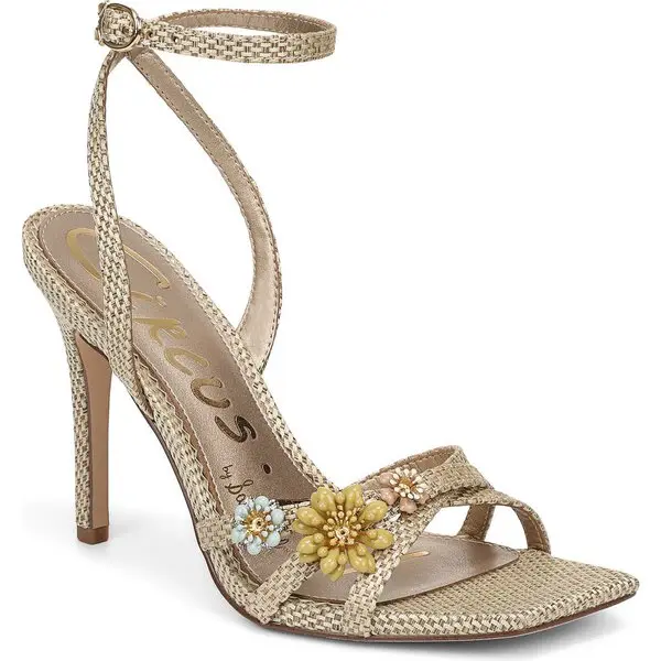 CIRCUS NY BY SAM EDELMAN Bria Floral Ankle Strap Sandals