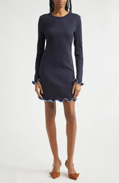 Veronica Beard Baranova Long Sleeve Minidress