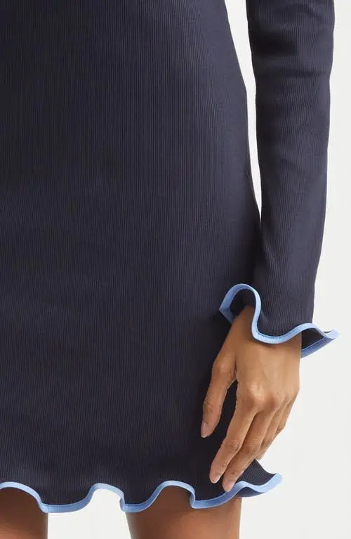 Veronica Beard Baranova Long Sleeve Minidress