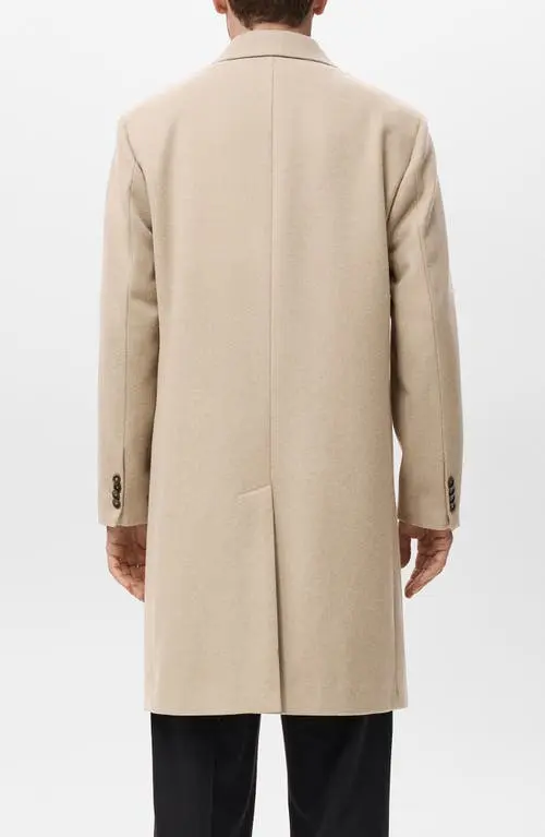 Mango Long Double Breasted Wool Blend Coat
