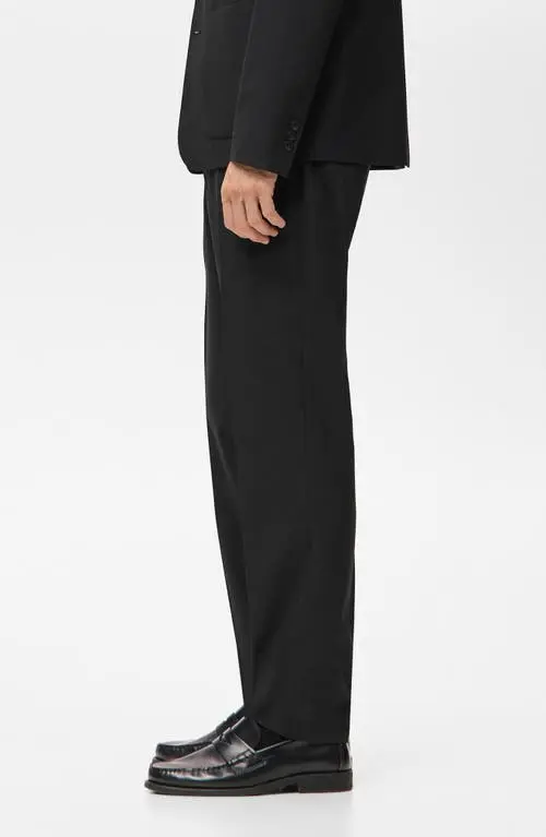 Mango Pleated Straight Leg Trousers