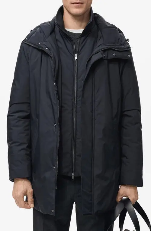Mango Water Repellent Insulated 3-in-1 Coat - Navy