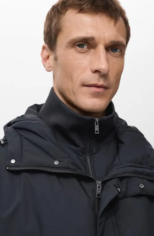 Mango Water Repellent Insulated 3-in-1 Coat - Navy