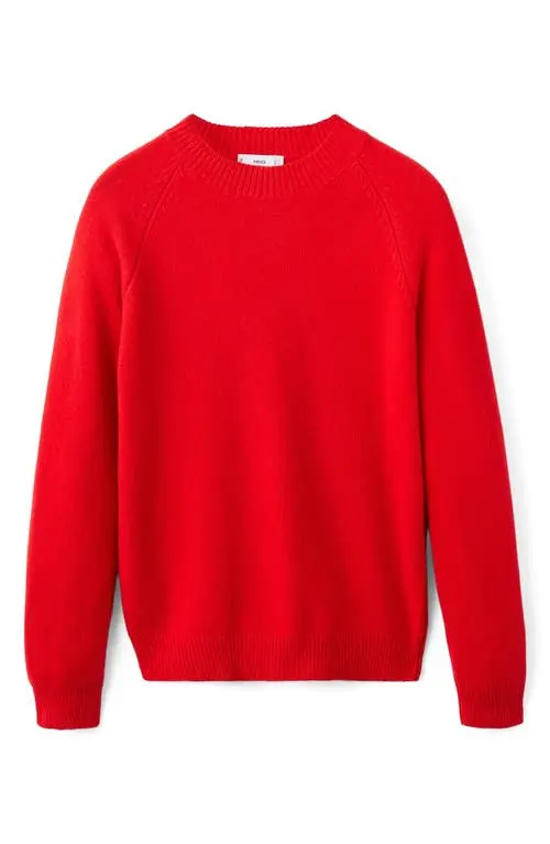 Mango Raglan Sleeve Wool Sweater