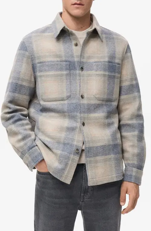 Mango Check Flannel Shirt Jacket