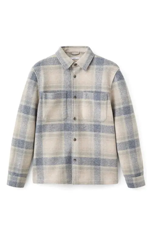 Mango Check Flannel Shirt Jacket