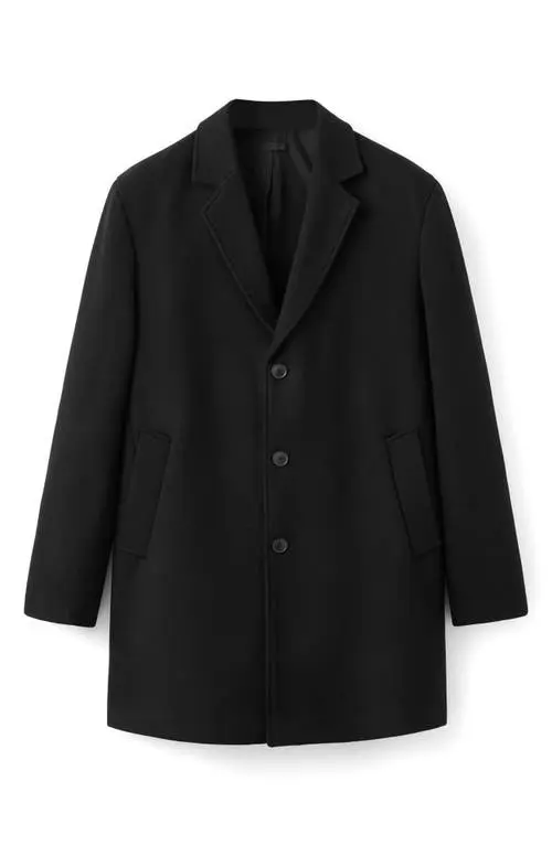 Mango Wool-blend Single-breasted Coat - Black