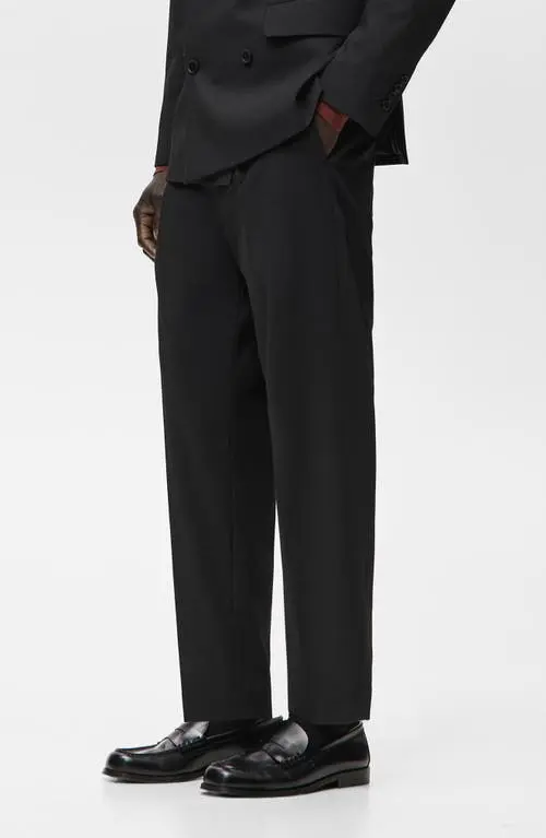 Mango Regular Fit Pleated Suit Trousers