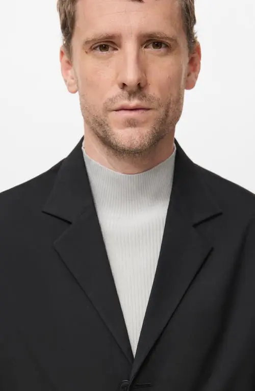 Mango Slim Fit Suit Blazer - Black