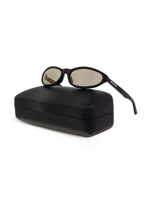 Balenciaga Neo Oval-frame Mirrored Sunglasses